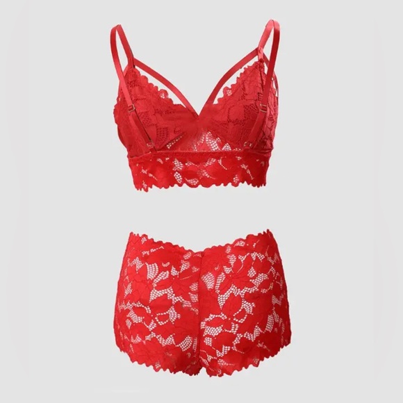 Intimates & Sleepwear | Bow Decor Lace Lingerie Set | Poshmark